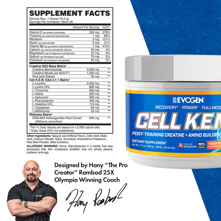 Evogen Nutrition Cell KEM PR — Post Training Creatine & Amino Builder