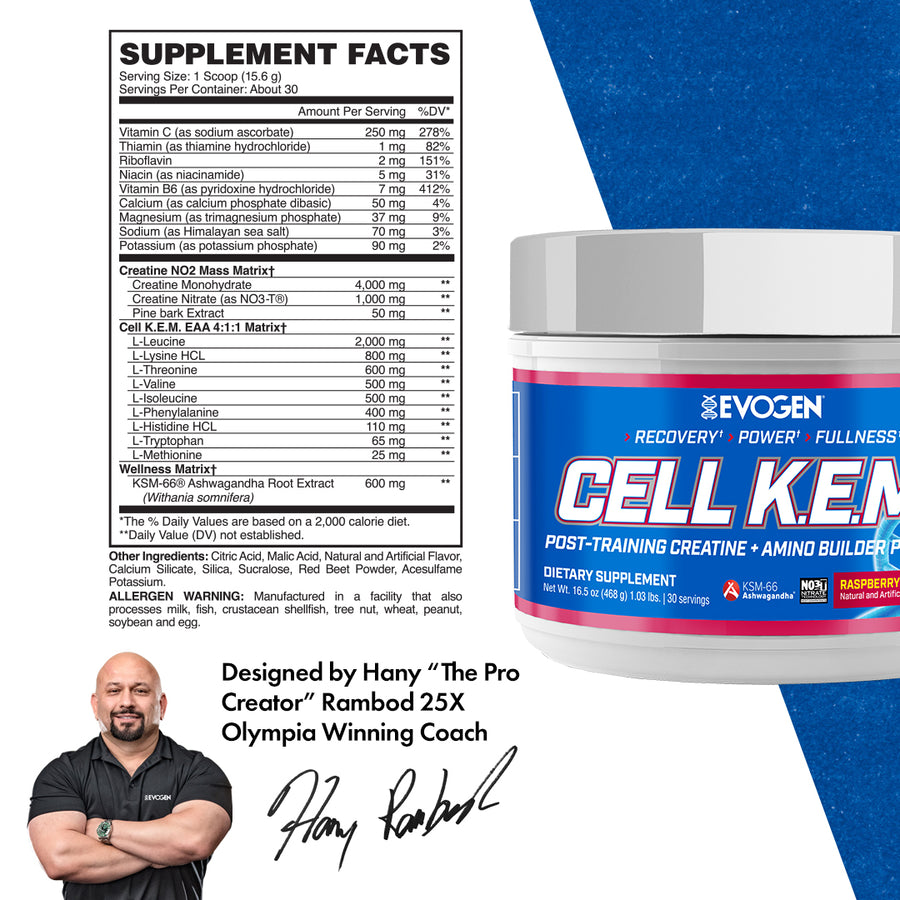 Evogen Nutrition Cell KEM PR — Post Training Creatine & Amino Builder