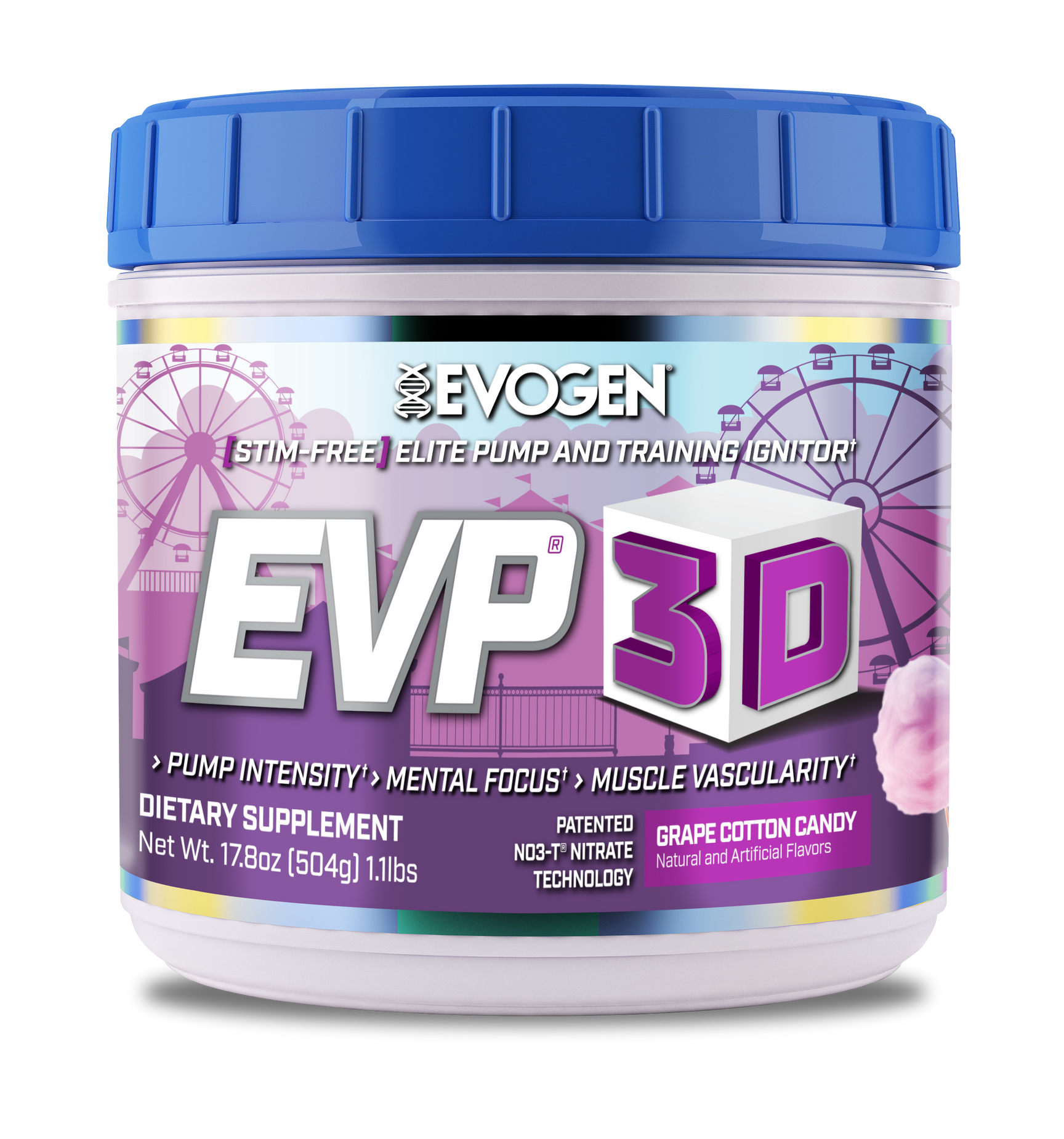 Evogen Nutrition EVP-3D Stimulant Free Pre-Workout — Insane 3D PUMP!