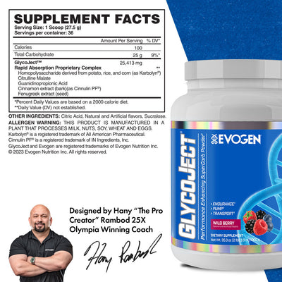 Evogen Nutrition GlycoJect — Performance Enhancing SuperCarb Matrix