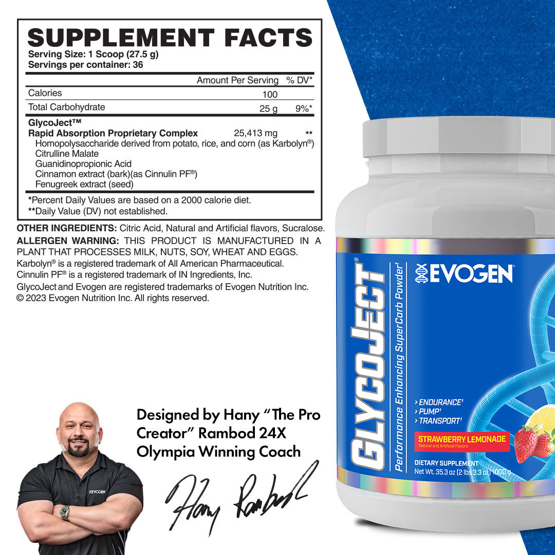 Evogen Nutrition GlycoJect — Performance Enhancing SuperCarb Matrix