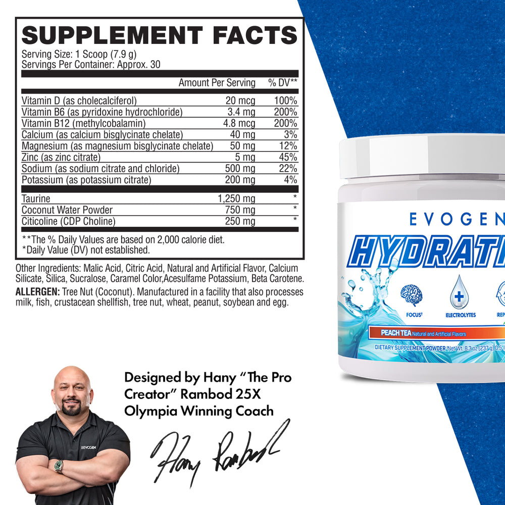 Hydration Full Spectrum Electrolyte Powder | Evogen Nutrition